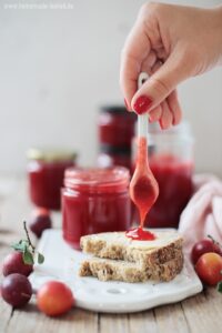 Rote Kriecherl Marmelade: säuerliche Sommermarmelade
