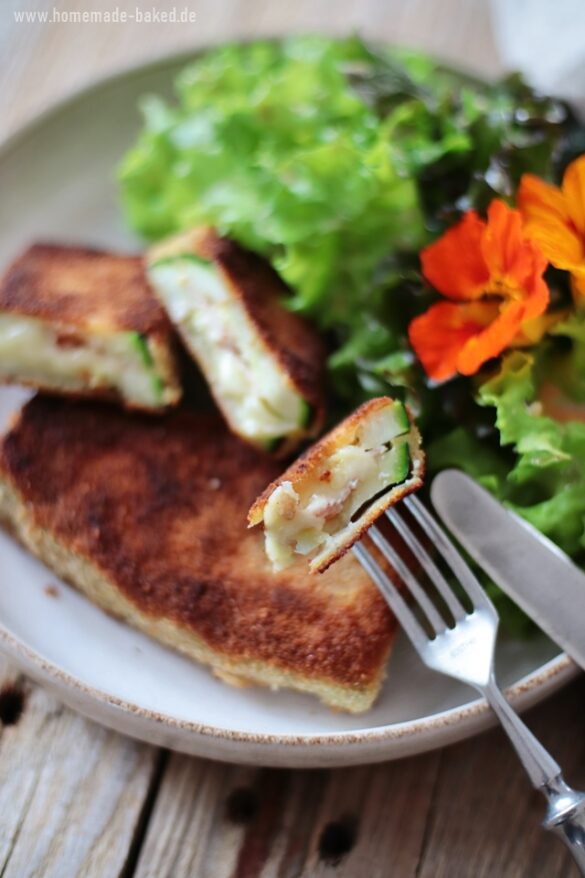 Knuspriges Zucchini Cordon Bleu